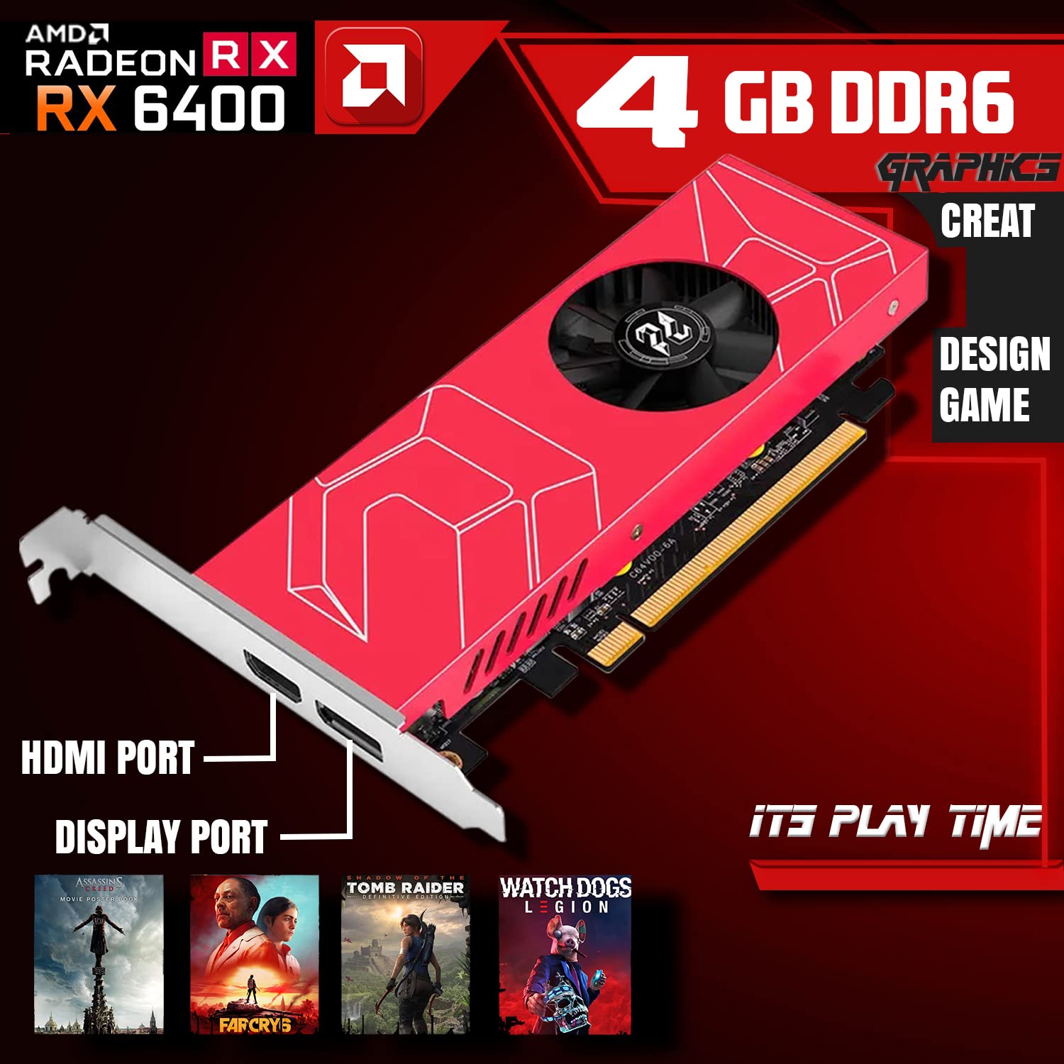 Lumos 8 Gaming Desktop PC, Intel Core i5 7th Gen, AMD RX 6400 4GB DDR6, 16GB RAM, 256GB SSD + 2TB HDD, PCI-E Bluetooth | Wi-Fi, RGB Kit, Win 10 Pro (Renewed)