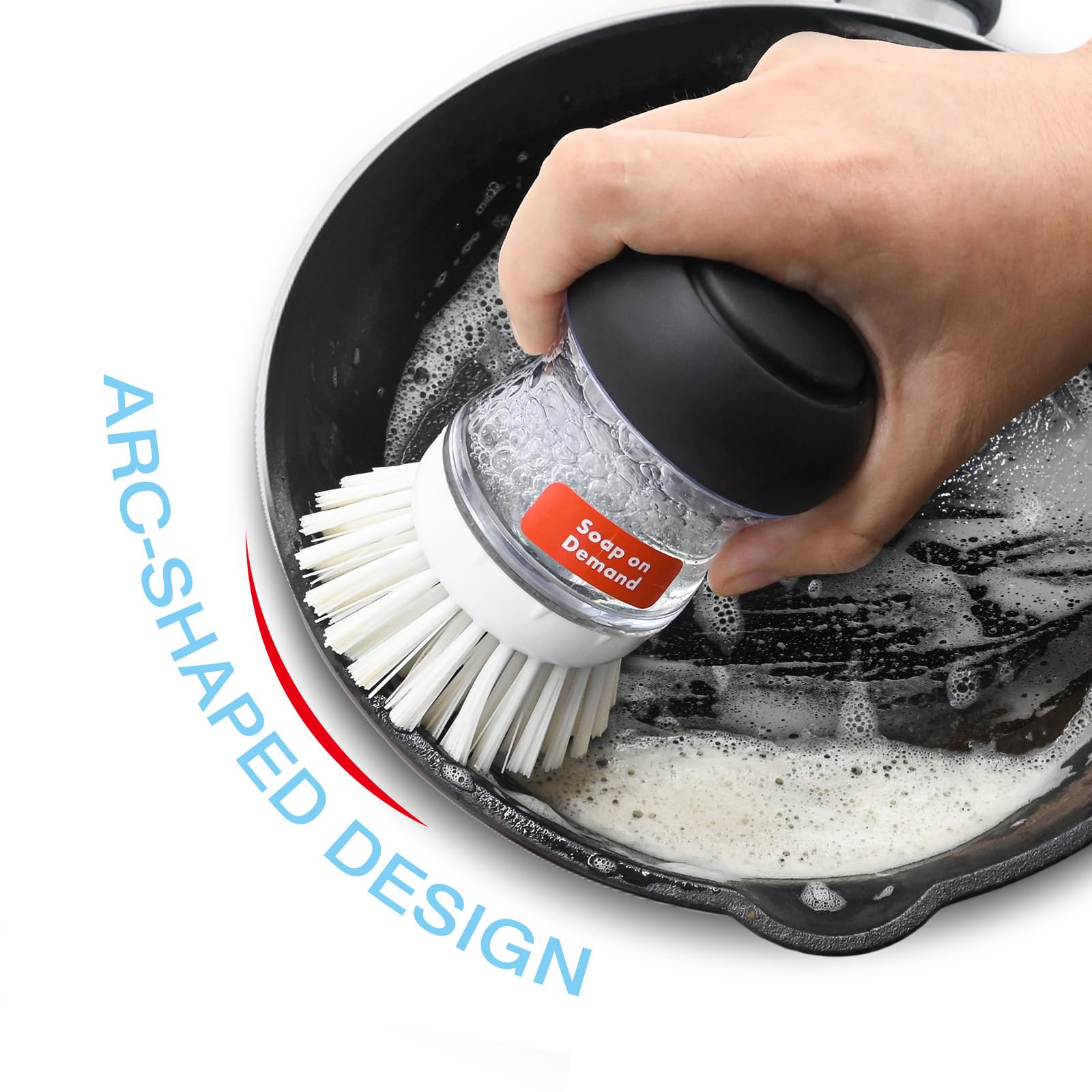 Palm Brush Refill for OXO Good Grips Soap Dispensing Palm Brush, 4 Pack Soap Dispensing Palm Brush Refills, Palm Brush Replacement Head, Palm Brush Refill Head