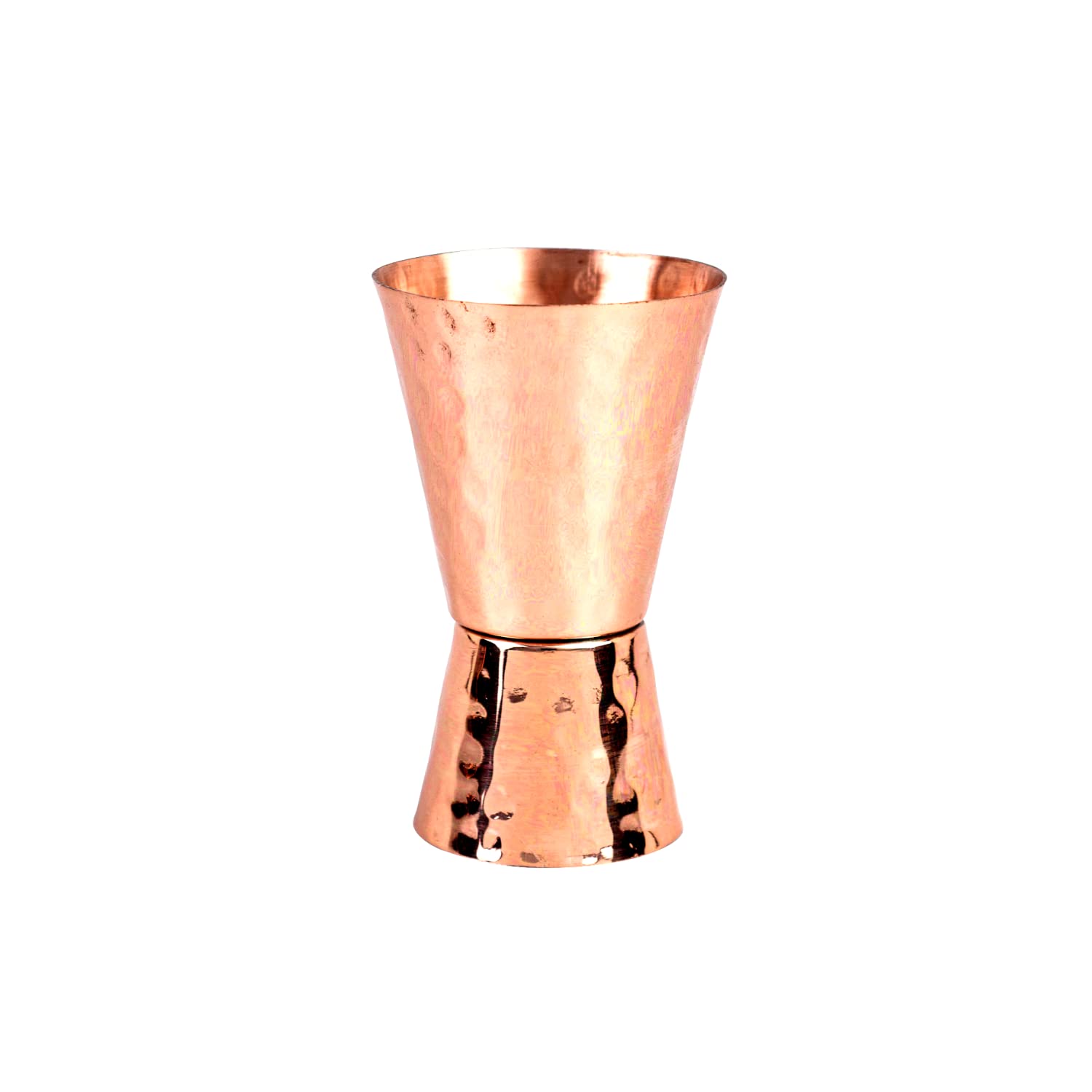 OMG Deals Handcrafted 100% Pure Copper Bar Cocktail/Wine Glasses/Shot Glasses Capacity - 2 Ounce. (Hammered Shot Glasses, 10)