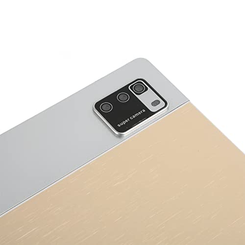 Sazao 5G Calling Tablet, 6GB 128GB 5G WiFi HD Tablet Gold for Home for 11 US Plug