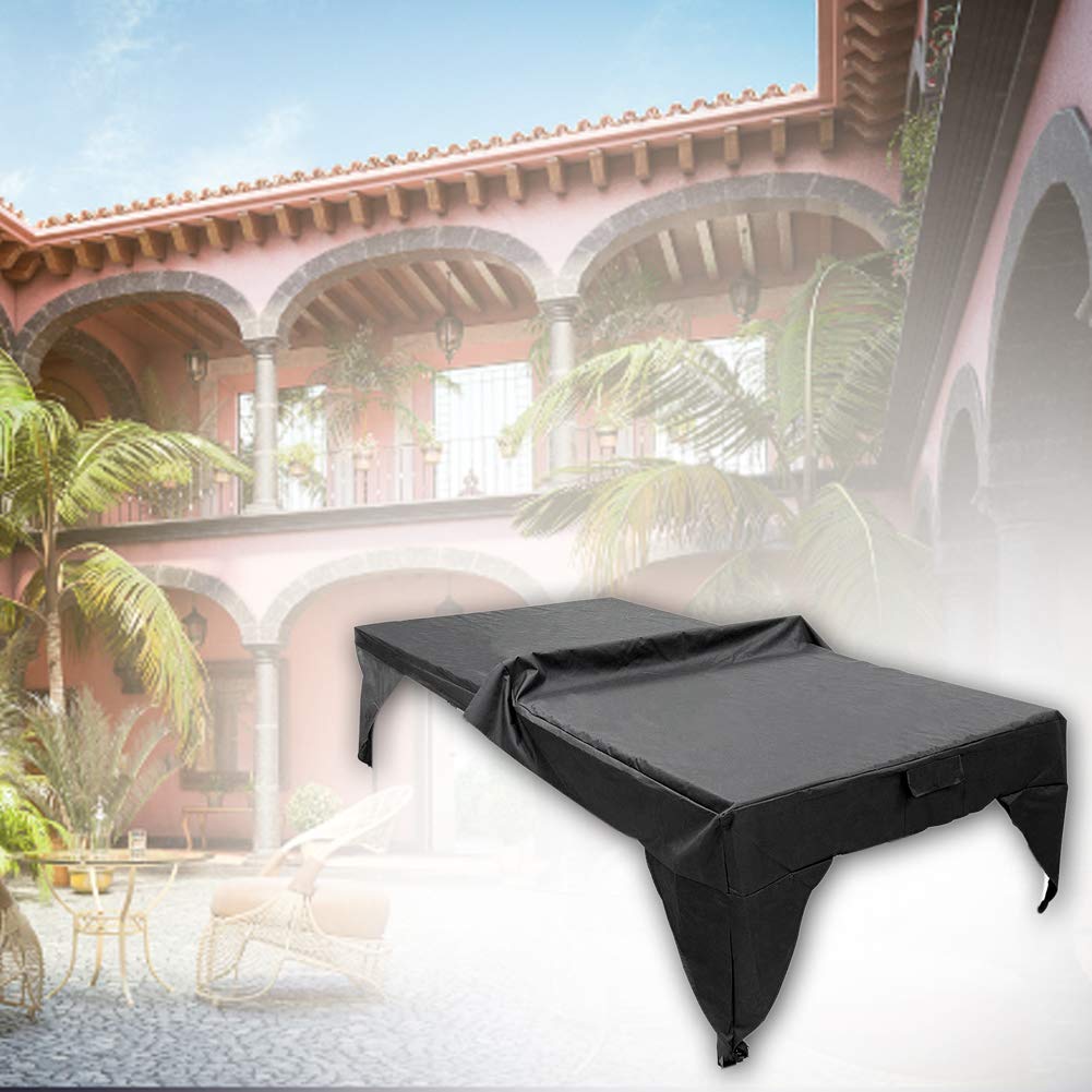 KOET P-ing Pong Table Cover β 280x153x73cm β with Buckle Strap - Classic Collection β Polyester Taffeta - Black/Grey