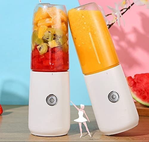 MXJCC Portable Blender, Smoothie and Shakes, Mini Blender with 2 Blades,Li-ion Battery for Baby Food,Travel,Gym