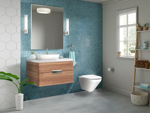 Kohler Maxstow Frameless Surface Mount Bathroom Medicine Cabinet, 30" W X 40" H, Dark Anodized Aluminum