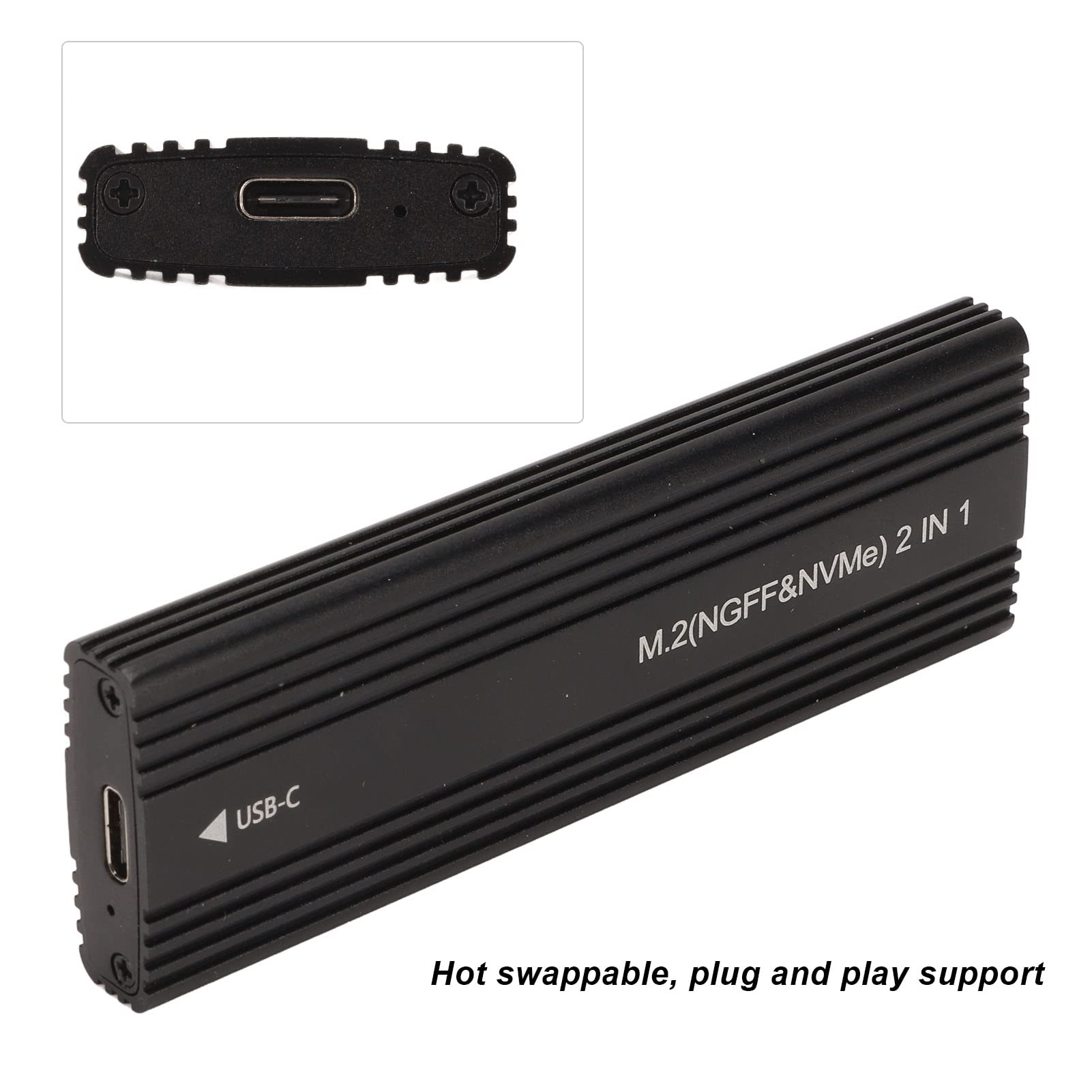 SSD Enclosure, SSD Case Efficient Heat Dissipation High Speed 10Gbps for Laptop