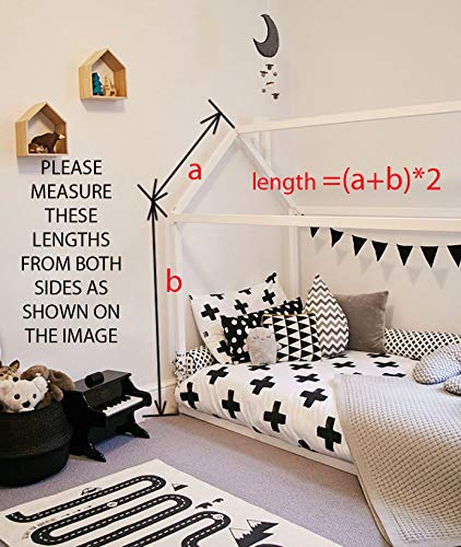 Tulle CANOPY for the wooden Frame Montessori bed/floor bed baldachin/house bed curtain white milk pink grey