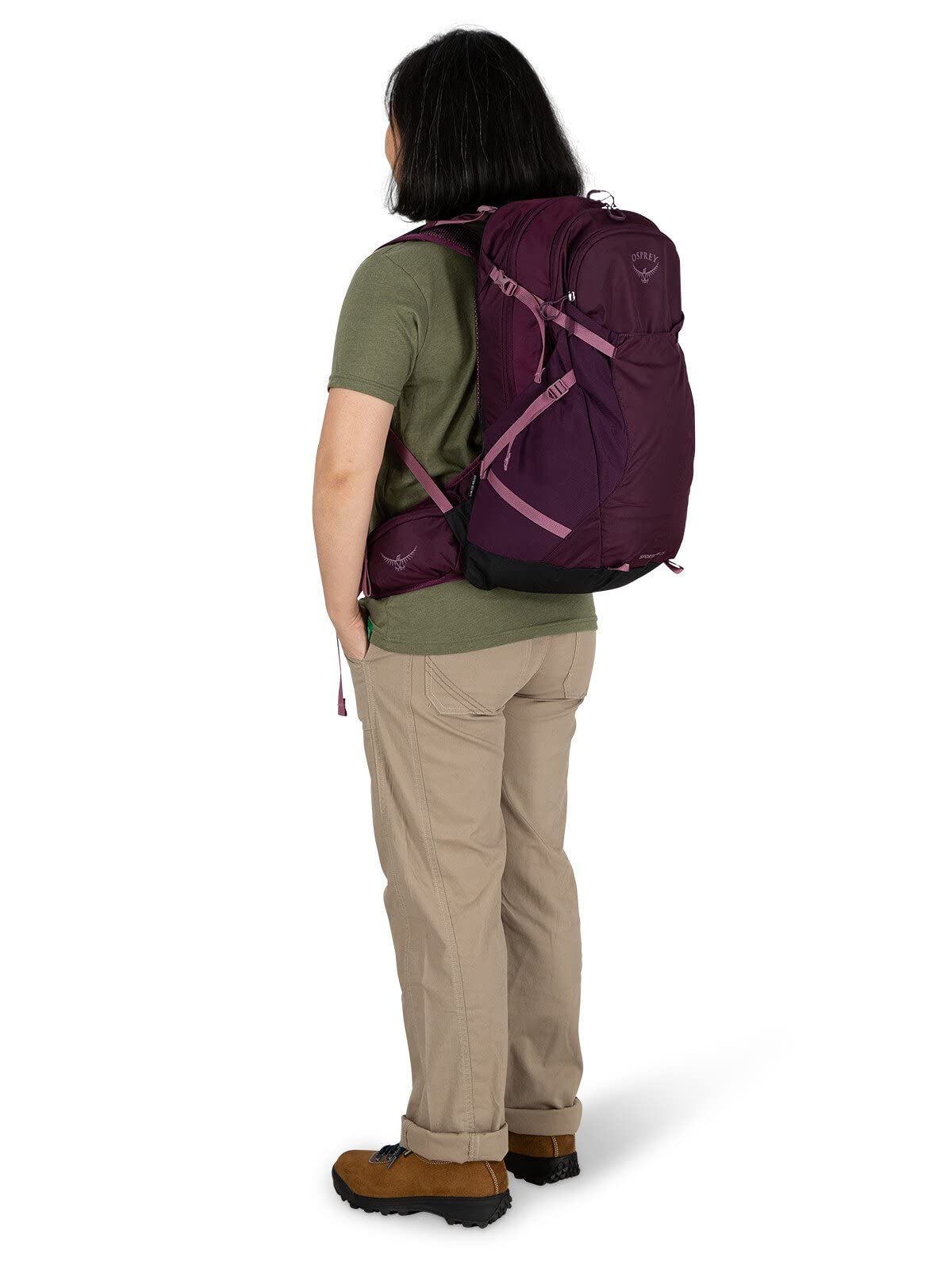 Osprey Sportlite 25L Unisex Hiking Backpack, Aubergine Purple, M/L