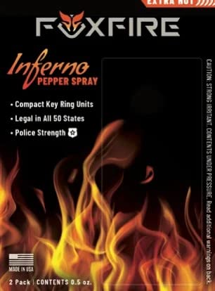 REDD Fox Labs, FoxFire Inferno - Clear Sleeve Key Chain (Two Pack) - Stream (1/2 oz) Twist Top