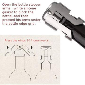 Nanmate 3 Pack Champagne Sealer Stopper Stainless Steel Sparkling Wine Bottle Sealer Set,Prosecco, Cava, and Sparkling Wine Stopper