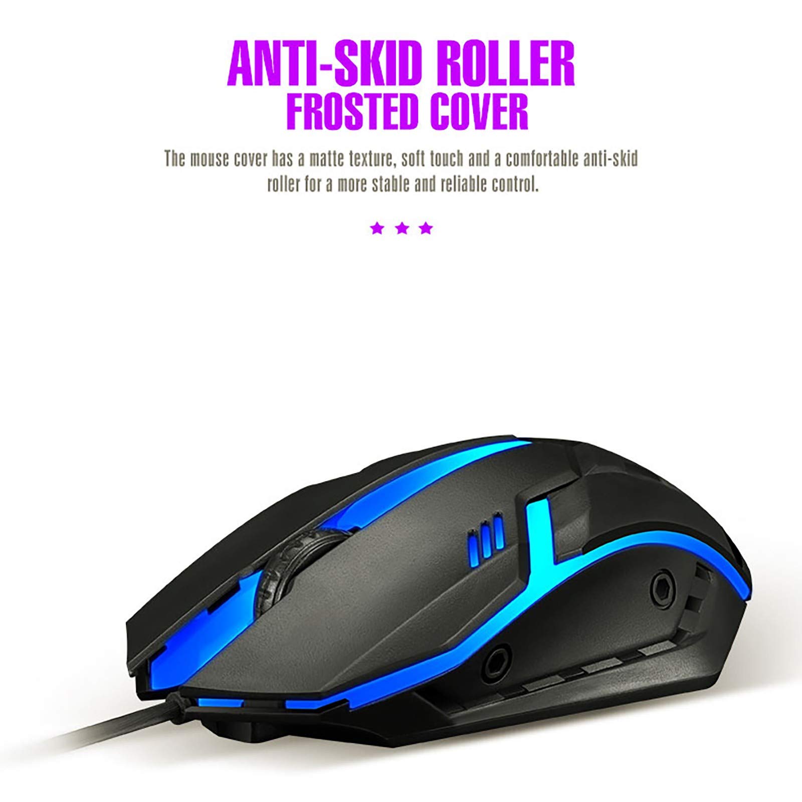 RGB Gaming Keyboard and Mouse-Light Up & LED Backlit Mechanical Keyboard & Mouse Combo-Rainbow Keyboard with 104 Keys- Gaming Mouse, for PS4, PS5, Xbox, PC, Laptop-Black