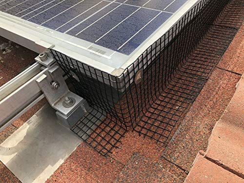 Solar Panel Bird & Critter Guard Kit – 6 in. x 100ft Roll Wire Mesh & 50 Stainless Steel Clips - Heyco Products