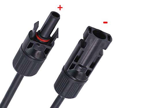 Solar Panel Connectors 10AWG Compatible with MC4 Connecter to SAE Adapter PV Extension Cable Wire for RV Caravan Solar Panels Battery Charger kit with Two SAE to SAE Polarity Reverse Adapters
