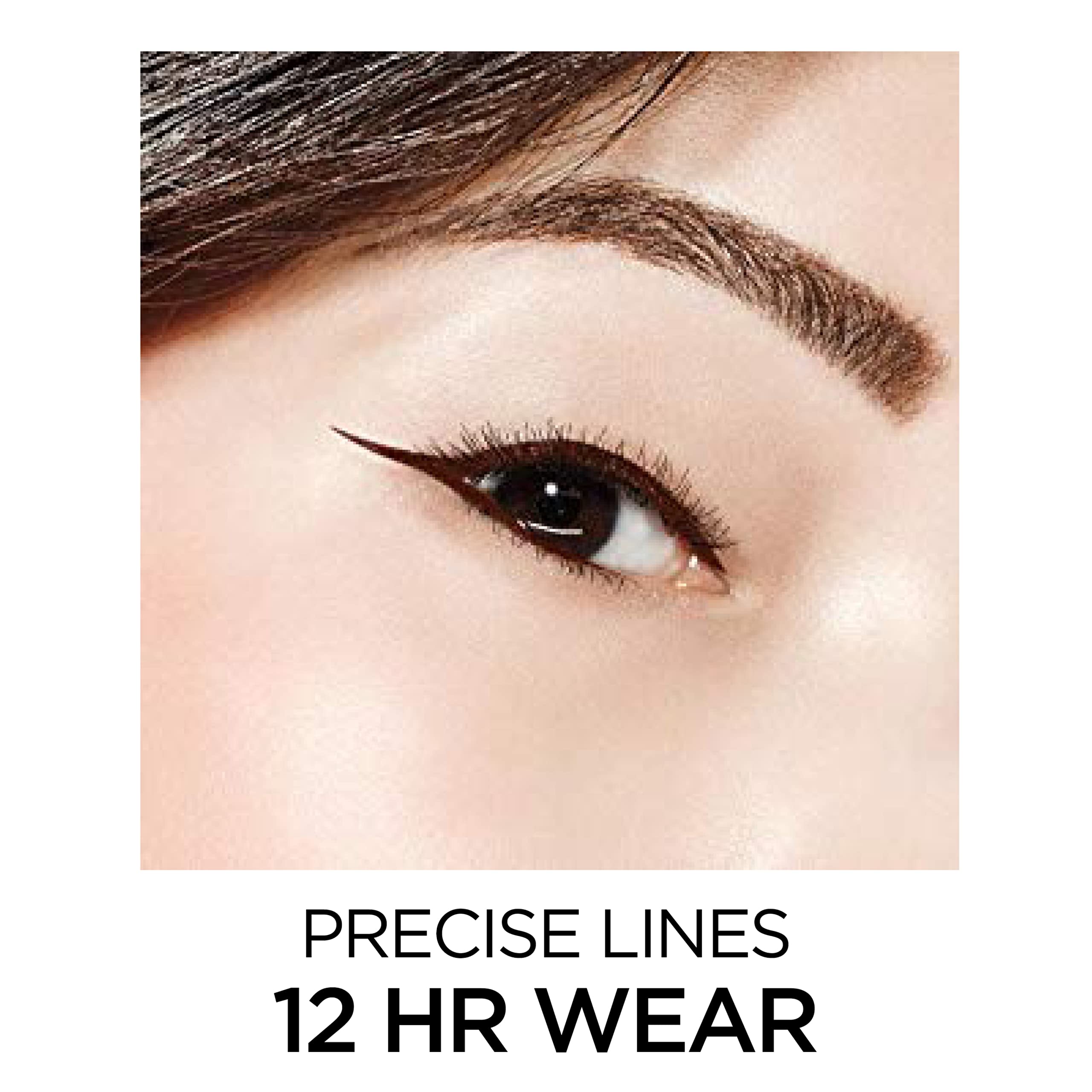 L'Oreal Paris Makeup Infallible Super Slim Long-Lasting Liquid Eyeliner, Ultra-Fine Felt Tip, Quick Drying Formula, Glides on Smoothly, Black, 0.03 fl oz., 2 Count