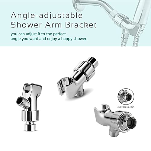 Shower Hose, 79 Inch Expandable Shower Hose Extra Long ,Bathing Toilet Cleaning, Adjustable Holder Mount and Stainless Steel Shower Hose for Handheld Shower Head, shower hose and holder, Chrome