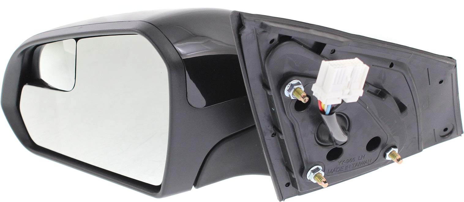 Kool-Vue Mirror Compatible with 2015-2017 Hyundai Sonata Driver Side In-housing Signal Light, Manual Folding, Heated, Paintable, With Blind Spot Detection in Glass, Power Glass