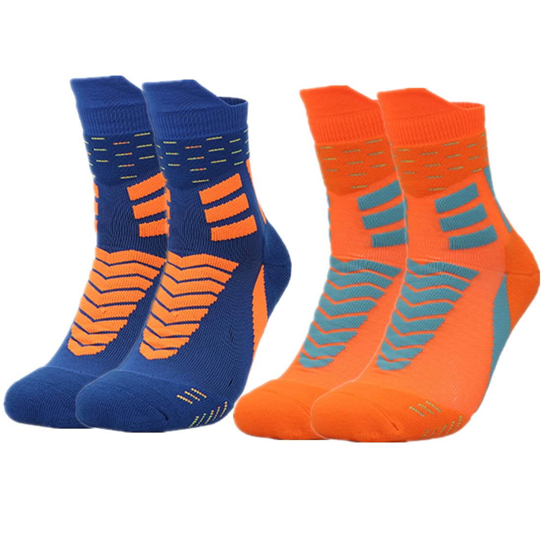 PAIXUN Mens Compression Socks For Men 100% Cotton Athletic Running Workout Size 6-14 Basketball Socks Ankle Crew Socks