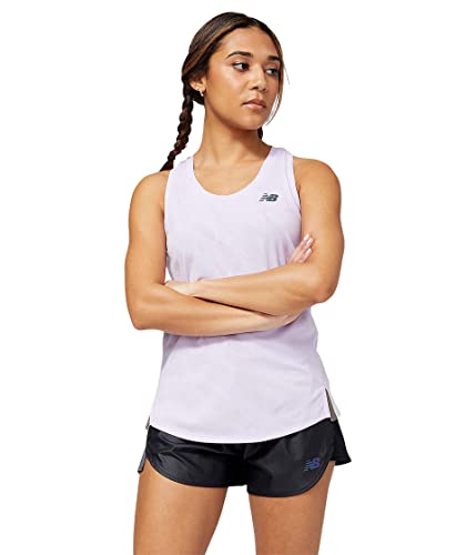 New Balance Women's Q Speed Jacquard Tank, Cyber Lilac, Small