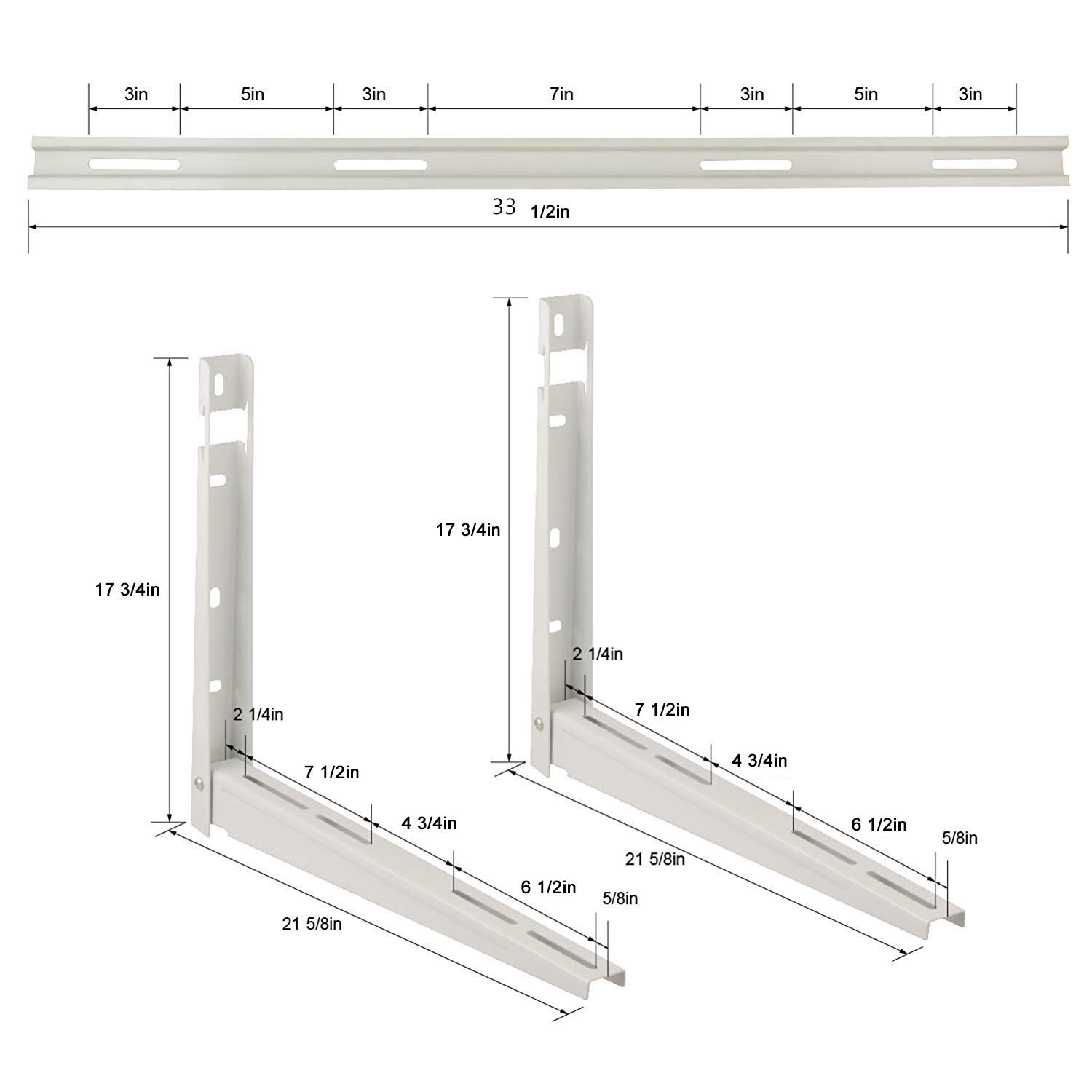 LBG Products Outdoor Wall Mounting Bracket for Ductless Mini Split Air Conditioner Condenser Units,Heat Pump Systems,Support up to 440lbs(9000-36000BTU)