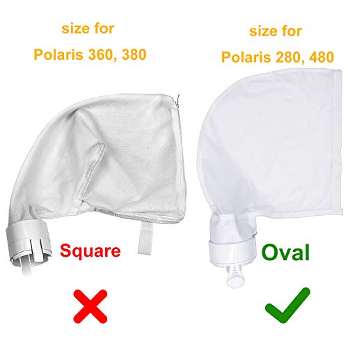 S-Union Pool Cleaner Parts Replacement for Polaris, 2 pack 280 All Purpose Bag, 3 pack Pool Cleaner All Purpose Tire, 5 pack Sweep Hose Scrubber Replace for Polaris 280 Part NO K13 K16 C-10 9-100-3105