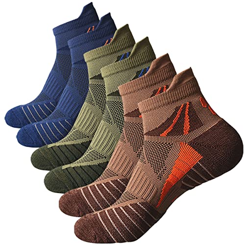 PAIXUN Socks For Men And Women No Show Athletic Running Ankle Compression Socks 100% Cotton Workout Low Cut Crew Socks
