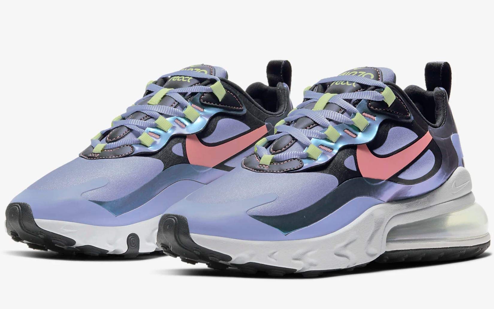 Nike Womens Air Max 270 React Womens Casual Running Shoes Cu4818-001 Size 9.5