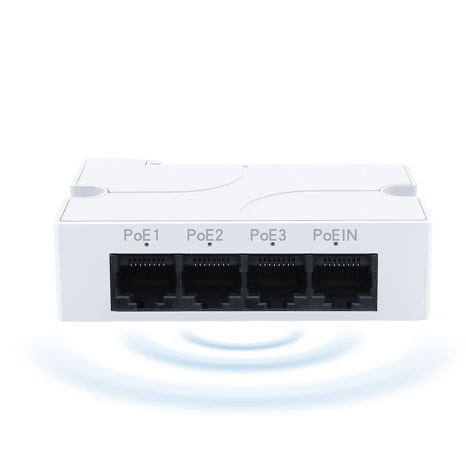 SODOLA PoE Extender 4 Port, IEEE 802.3 af/at PoE Repeater, 100Mbps, 1 PoE in 3 PoE Out, Plug and Play, Wall & Din Rail Mount POE Passthrough Switch for Security Systems IP Camera