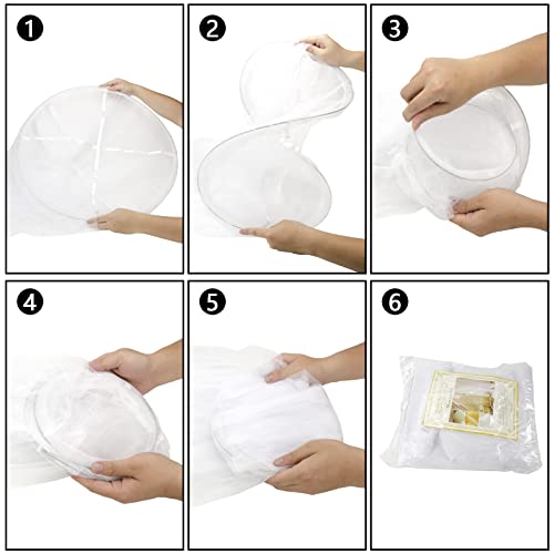 Mosquito Net, Bed Canopy Hanging Circular Curtain Netting for Single to King Size, Quick Easy Installation, Use to Cover The Baby Crib, Kid Bed, Girls Bed Or Full Size Bed