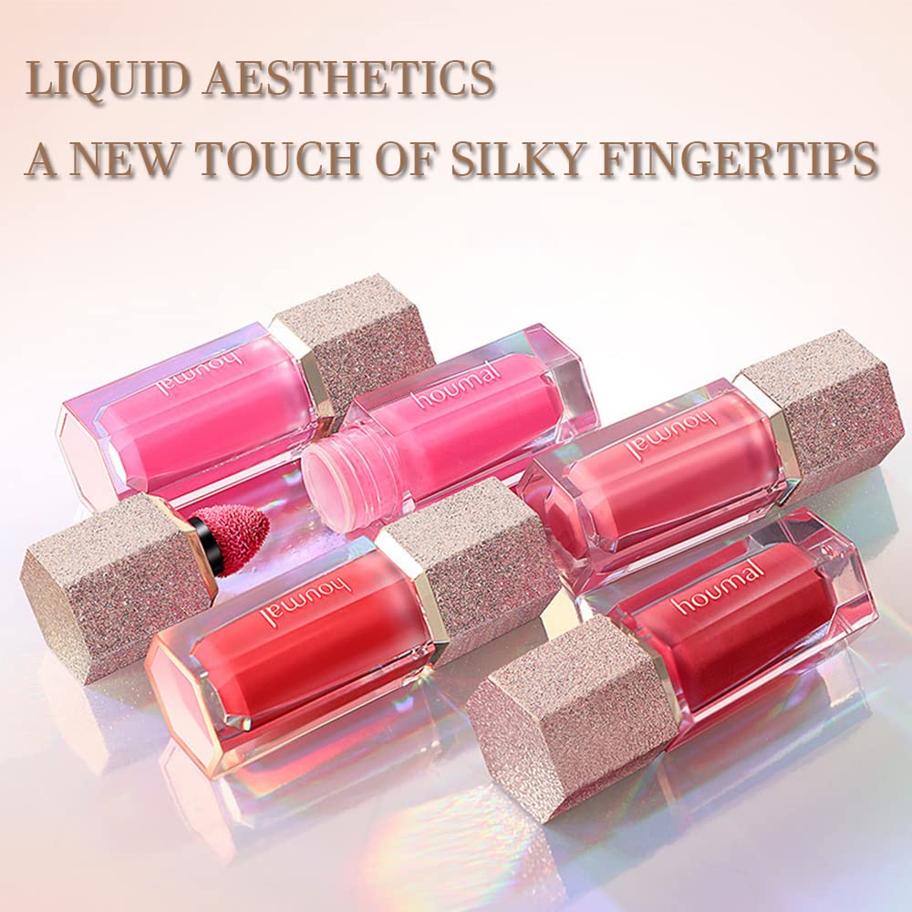 Soft Cream Liquid Blush Stick,Korean Liquid Blushes Cheeks Brush,Moisturizing Creamy Formula,Silky Smooth Lightweight Blendable Blush Lasting Sheer Rouge Tint, Natural-Looking Advanced Hazy Feeling (01# Smoked Pink)