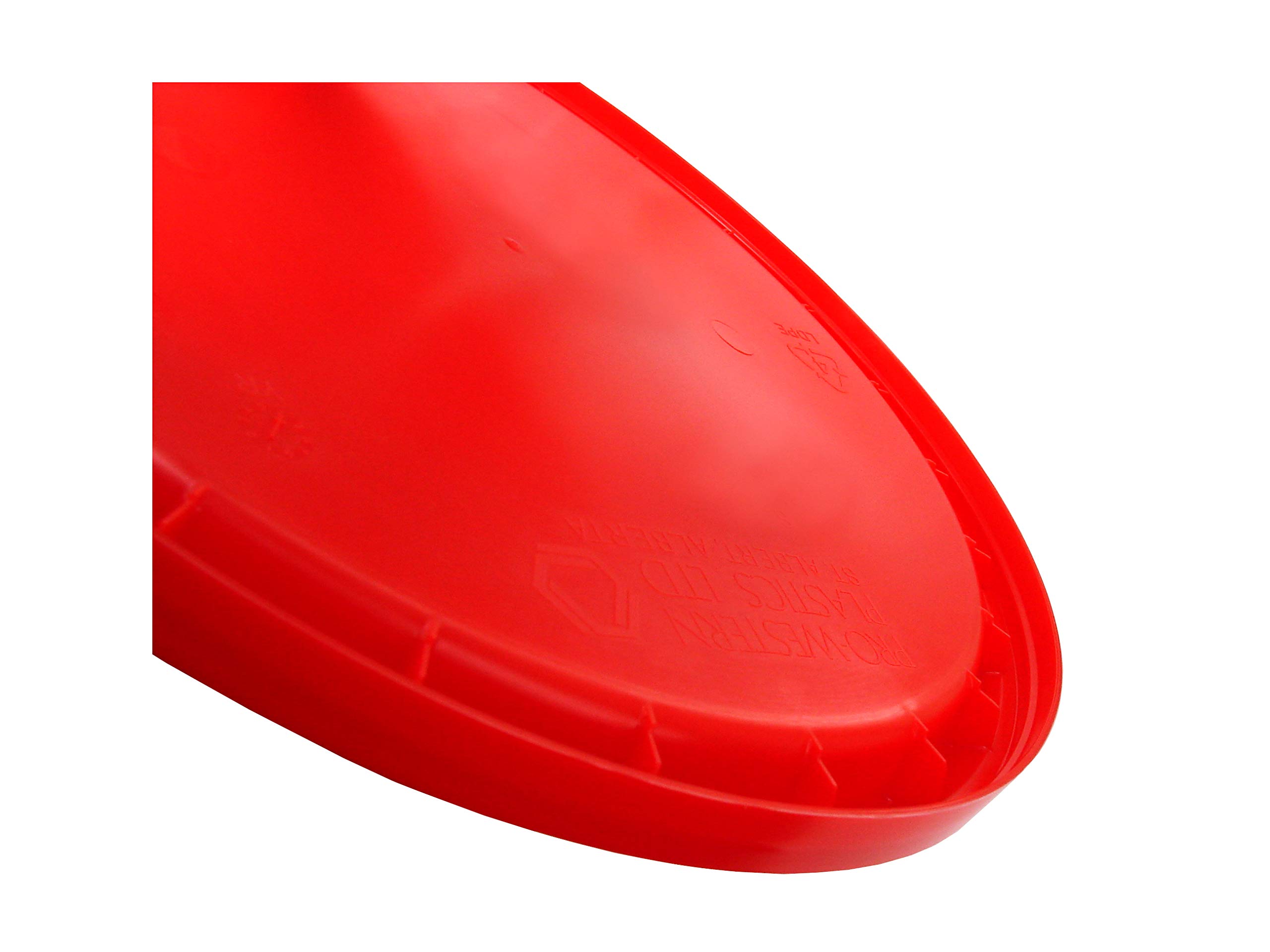 Poly Farm 2.5 Gallon White Ice Cream Tub with Red Lid (6)