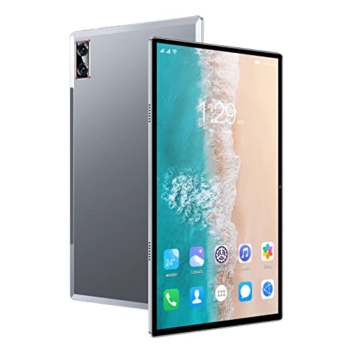 Naroote HD Tablet, 6GB 256GB 100-240V Study Tablet PC for Elderly for Android 11 (Grey)