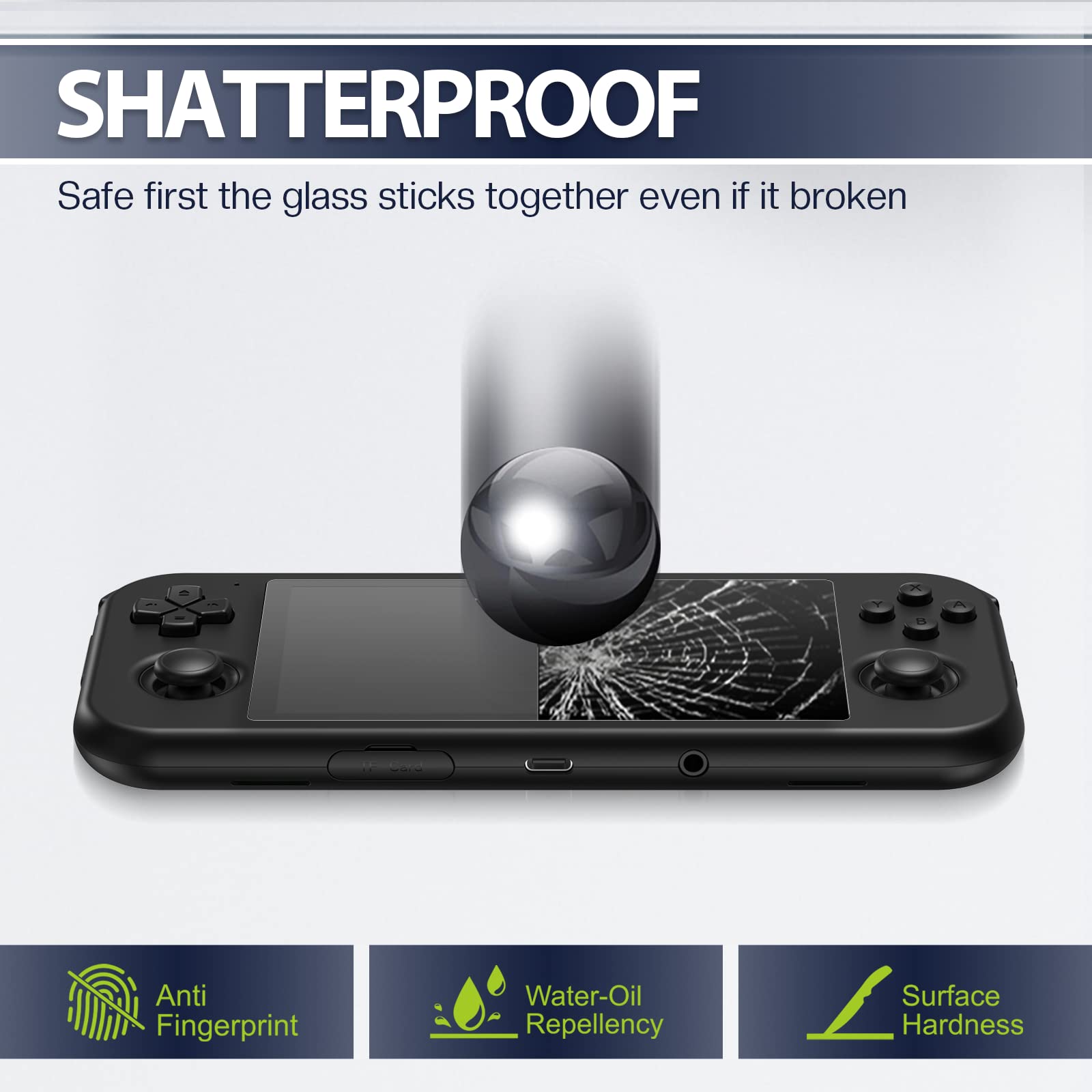 Retroid Pocket 3 Screen Protector, 4.7" Display Tempered Glass Screen Protector 3 3 Plus