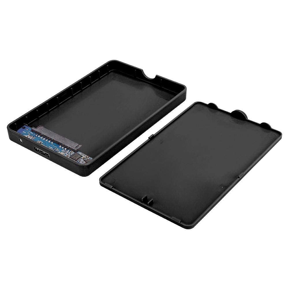 Liyeehao Mobile Hard Drive, HDD Box, ABS Material High-Speed USB 3.0 Interface for WINDOWS7/XP/Vista 2.5-Inch Hard Drives(Black)