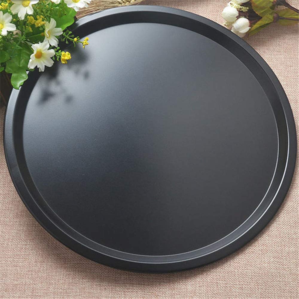 NJZYB Pizza Bakeware, Carbon Steel Non-Stick Coating Pie Pans for Oven Baking, Round Deep Dish Pizza Pan, Dishwasher Safe, for Kitchen, Party, Commercial,9inch