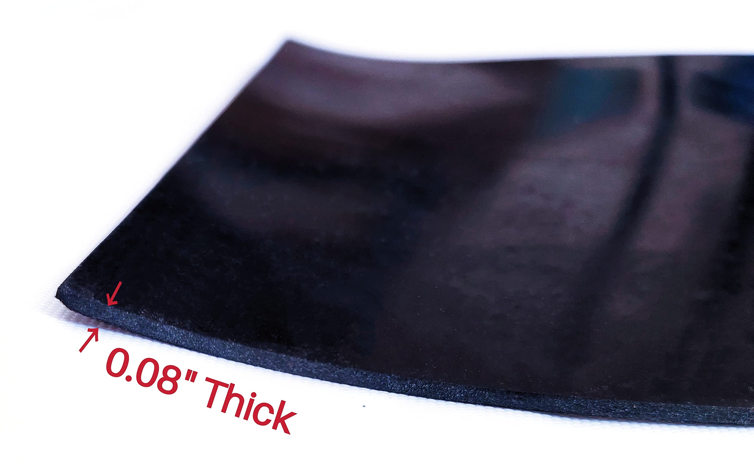 Rubber Sheet Anti Vibration Isolation Pads Acoustic Damping Film Shock Absorbing Foam Rubber Mat 12 x 6 x1/8 inch 70 Duro