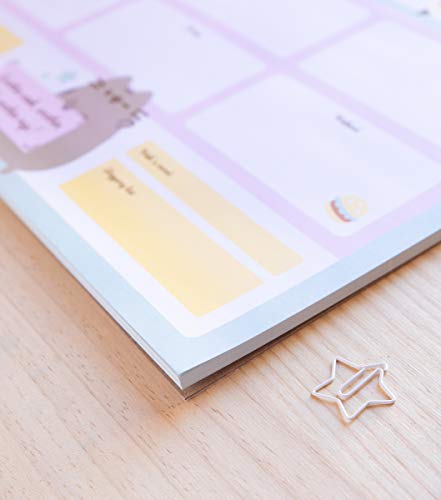 Official Pusheen A3 Desk Pad with Daily, Weekly and Monthly Calendar, Desktop Planner, Desktop Note Pad, 54 Undated Tear Off Sheets, 11.7 x 16.5 inches, To Do List - Kawaii Stationery (A3 SIZE)