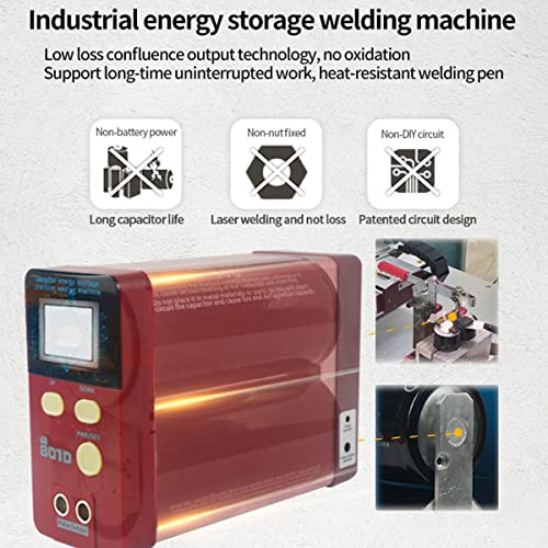 RCBDBSM Battery Spot Welder, 12 KW Capacitor Energy Storage Pulse Welding Machine, Portable Energy Storage Pulse Welding Machine for Battery Pack 18650 14500 Lithium Batteries