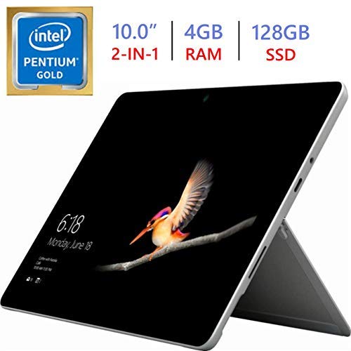 Microsoft Surface Go 10ββ Touchscreen PixelSense (1800x1200) Display (Intel Pentium Gold 4415Y Processor, 4GB RAM, 128GB SSD, Surface Black Type Cover, Windows Ink Active, Windows 10 S Mode)
