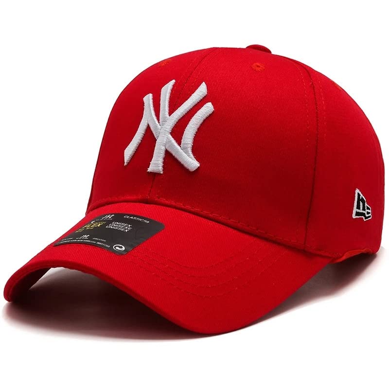 NY Sunshade Baseball Cap for Men and Women Red Pink Silver Black White One Size-Medium