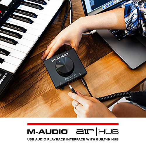 M-Audio AIR|HUB - USB Audio Interface with 3 Port Hub and Recording Software from MPC Beats Included