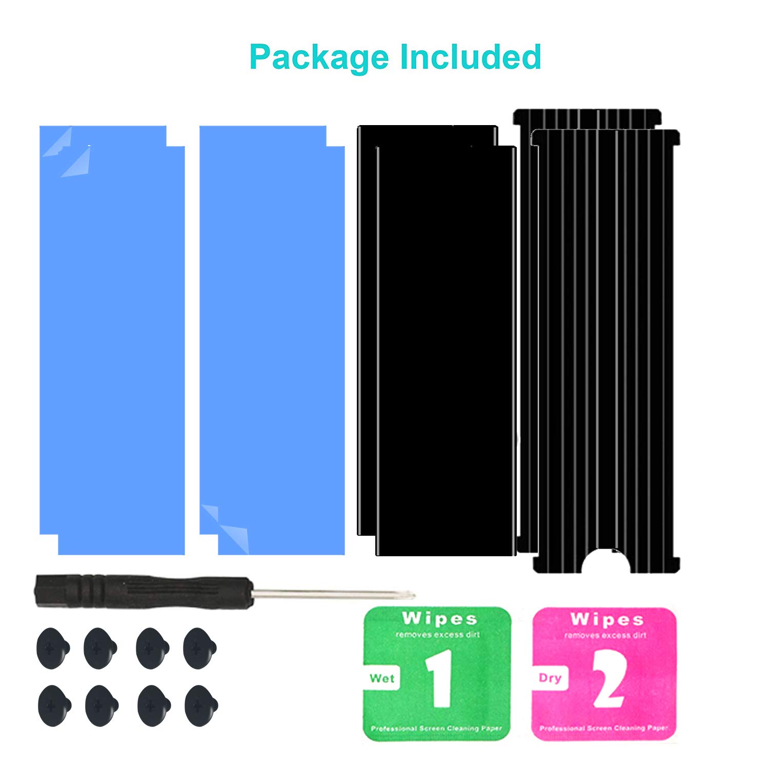 M.2 Heatsink SSD Cooler for PS5 PCIE NVME or SATA m2 2280 SSD Cooling(Black 2 Pieces)