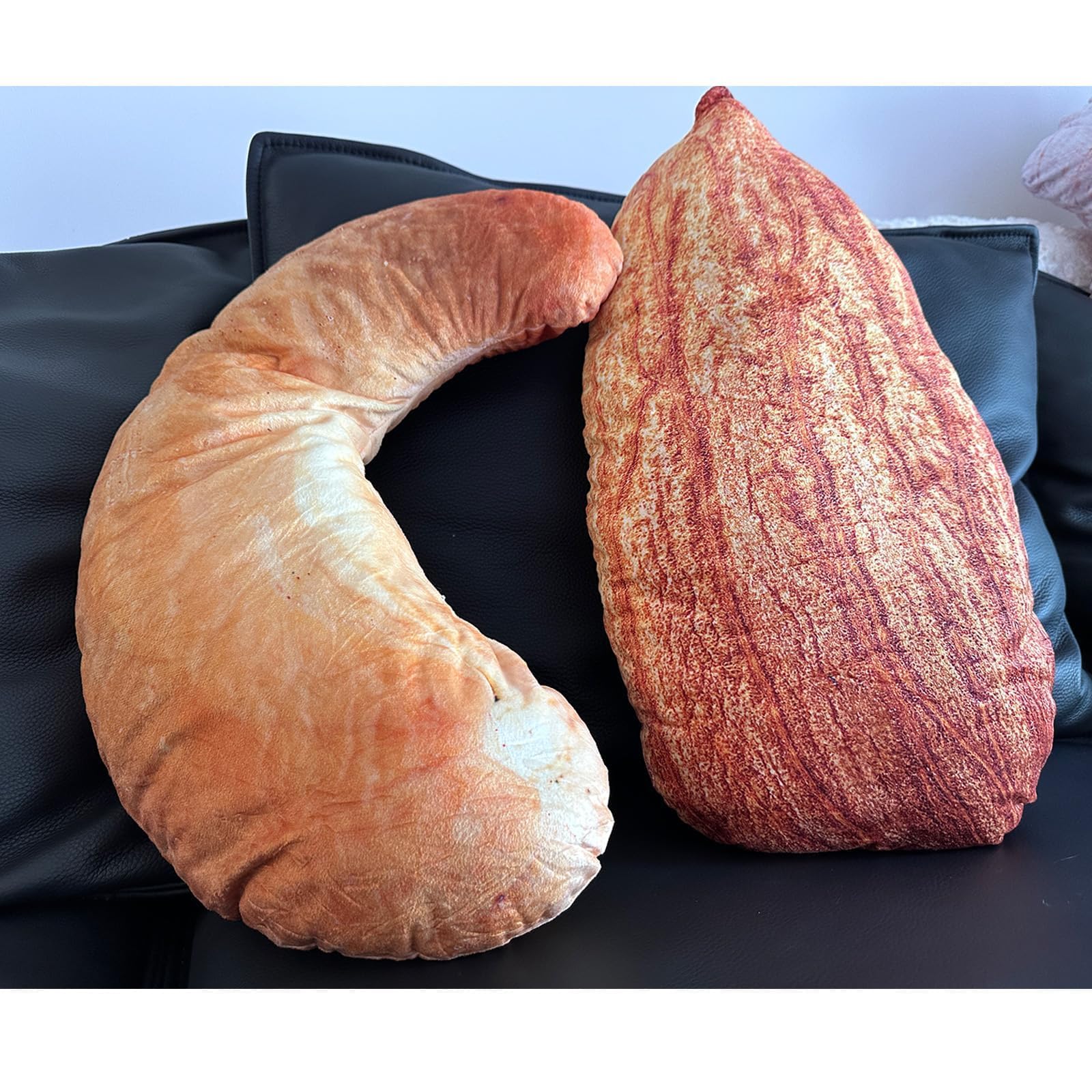 Whlo4U Simulation Almond Plush Pillow, Almond Stuffed Plush Throw Pillow, Home Sofa Decoration, Birthday Christmas Funny Gift for Kids Adults