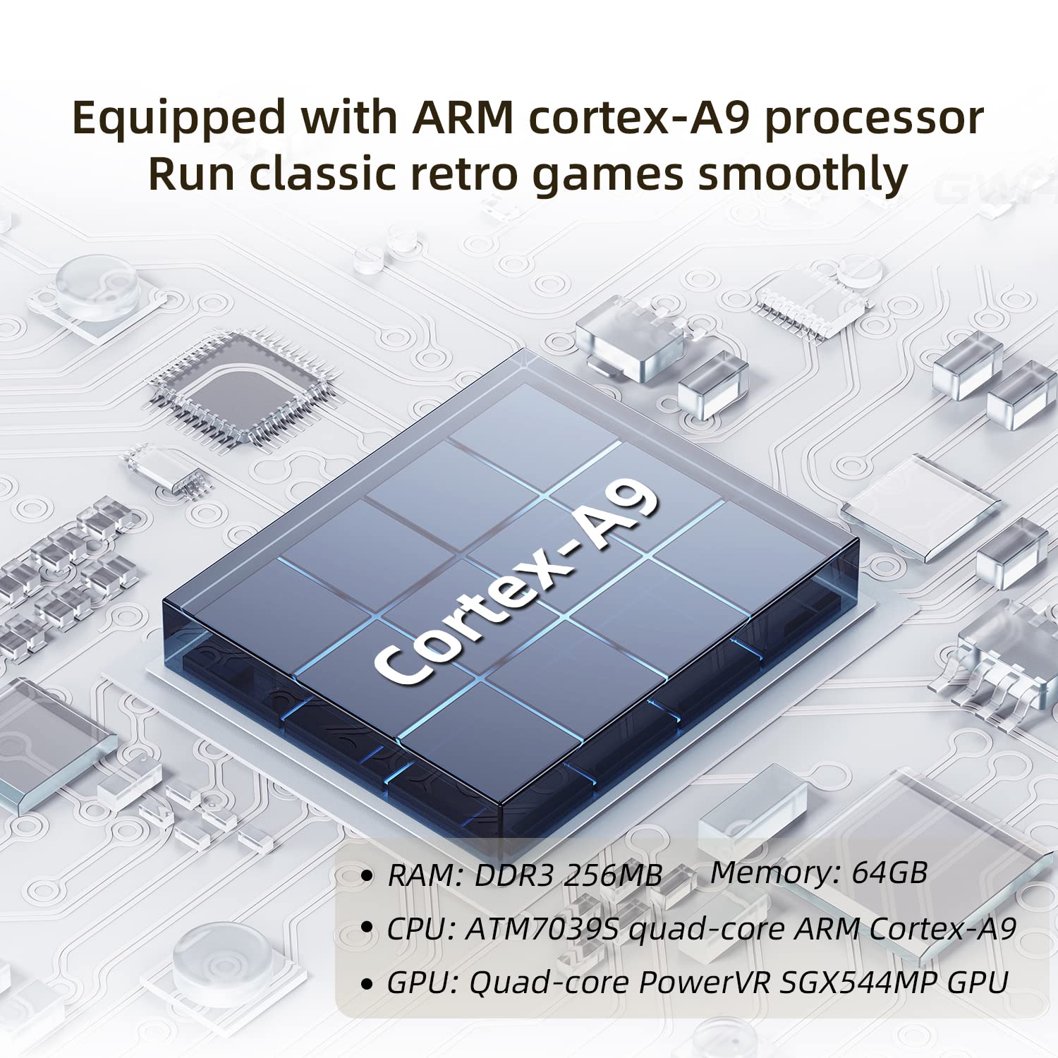 RG35XX Handheld Game Console Support Linux, HDMI and TV Output 3.5 Inch IPS Screen 64G TF Card 5474 Classic Games 2100mAh Battery ( (RG35XX-Grey)