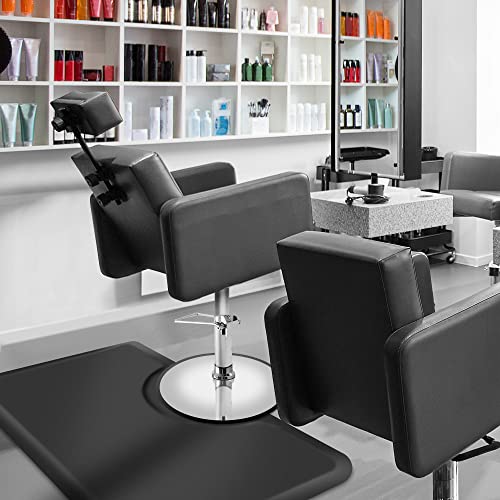 Saloniture 3 ft. x 5 ft. Salon & Barber Shop Chair Anti-Fatigue Floor Mat - Black Rectangle - 1/2 in. Thick