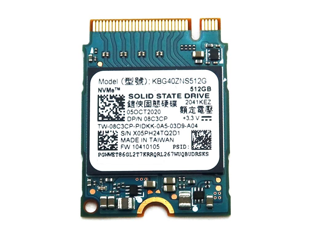 Solid State Drive 8C3CP 08C3CP TW-08C3CP Compatible Replacement Spare Part for Kioxia KBG40ZNS512G 512GB M.2 2230 NVMe PCIe Gen3 x4 SSD
