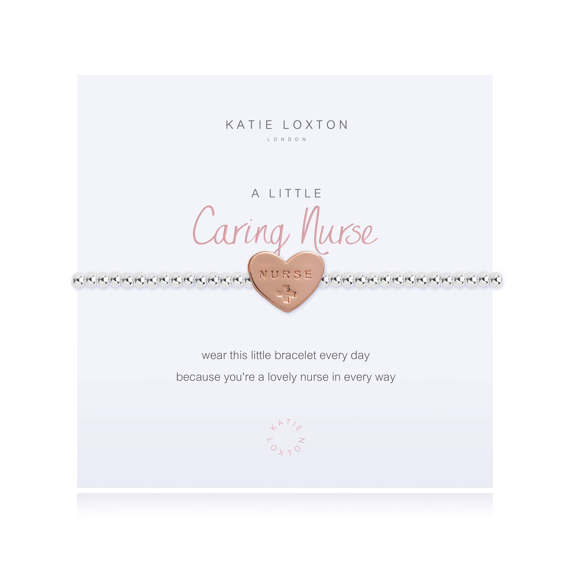 KATIE LOXTON A Little Heart of Gold Silver Women's Stretch Adjustable Charm Bangle Bracelet
