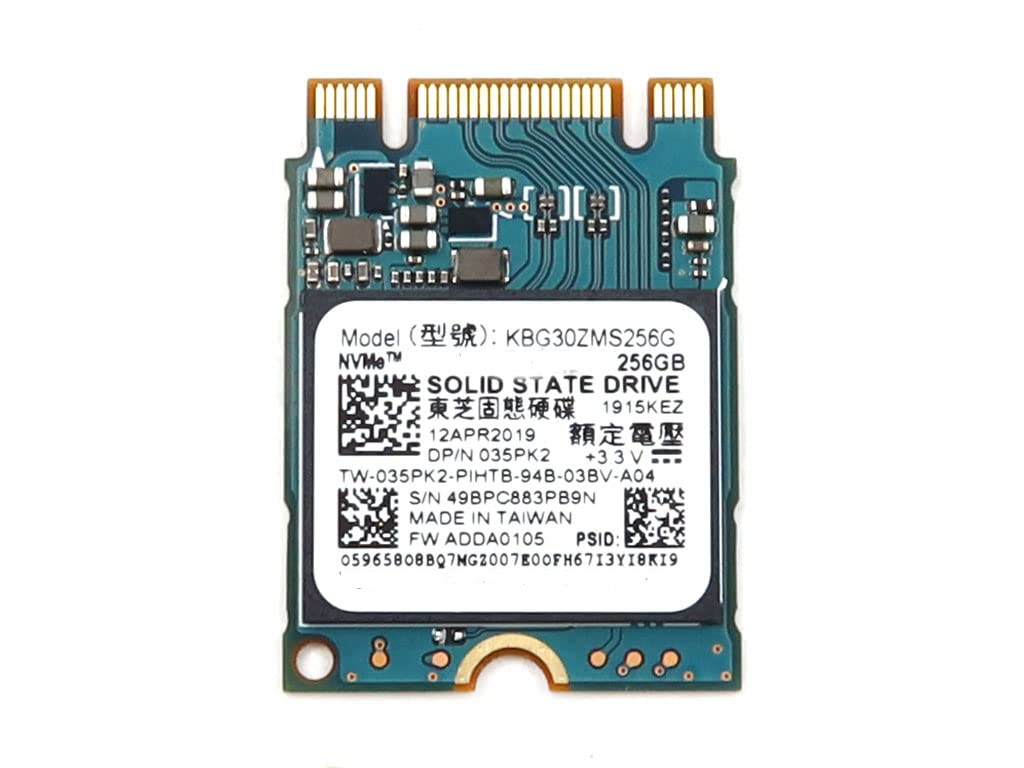 Solid State Drive 35PK2 035PK2 TW-035PK2 Compatible Replacement Spare Part for Toshiba BG3 KBG30ZMS256G 256GB Triple-Level Cell M.2 2230 NVMe PCI Express 3.0 x2 SSD