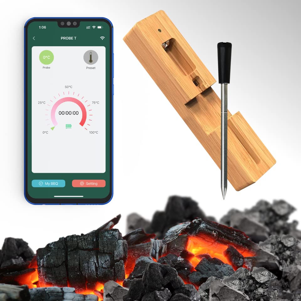 Our M2 Meat Thermometer Digital – App Controlled Bluetooth Meat Thermometer – Meater Thermometer Wireless for Cooking – Stainless Steel Grill, Oven, Smoker, BBQ Thermometer