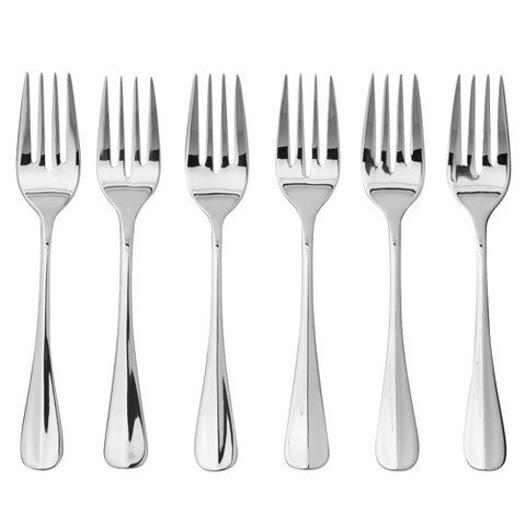 Oneida Savor Salad Forks, Set of 6,stainless steel silver