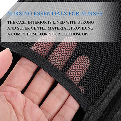 Stethoscope Carrying Case, Personalized Stethoscope Case for Nurses for/MDF/Stethoscopes - Extra Room Mesh Pocket for Nurse Accessories