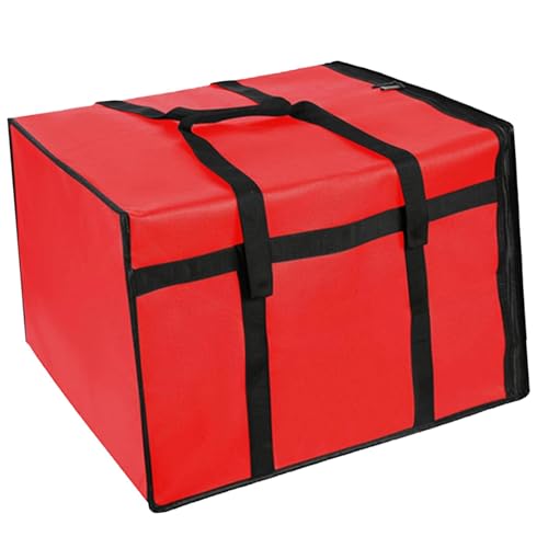 WeiLaiKeQi Thermal Pizza Delivery Carrier Bag for Food Service with Dual Zippers, 60cmx60cmx35cm