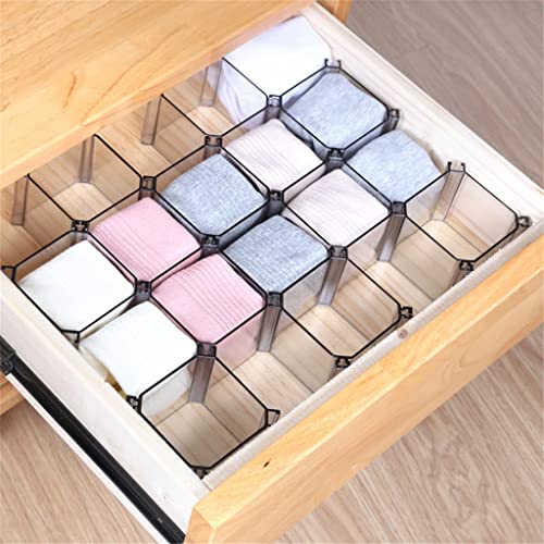 TJLSS DIY Drawer Divider Household Honeycomb Storage Organizer Partition Board for Socks Underwear Grid Drawer Compartment